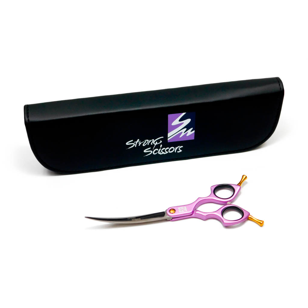 TIJERAS EXTRA CURVA 6.5″ STRONG SCISSORS PURPURA – Casa Grooming Colombia